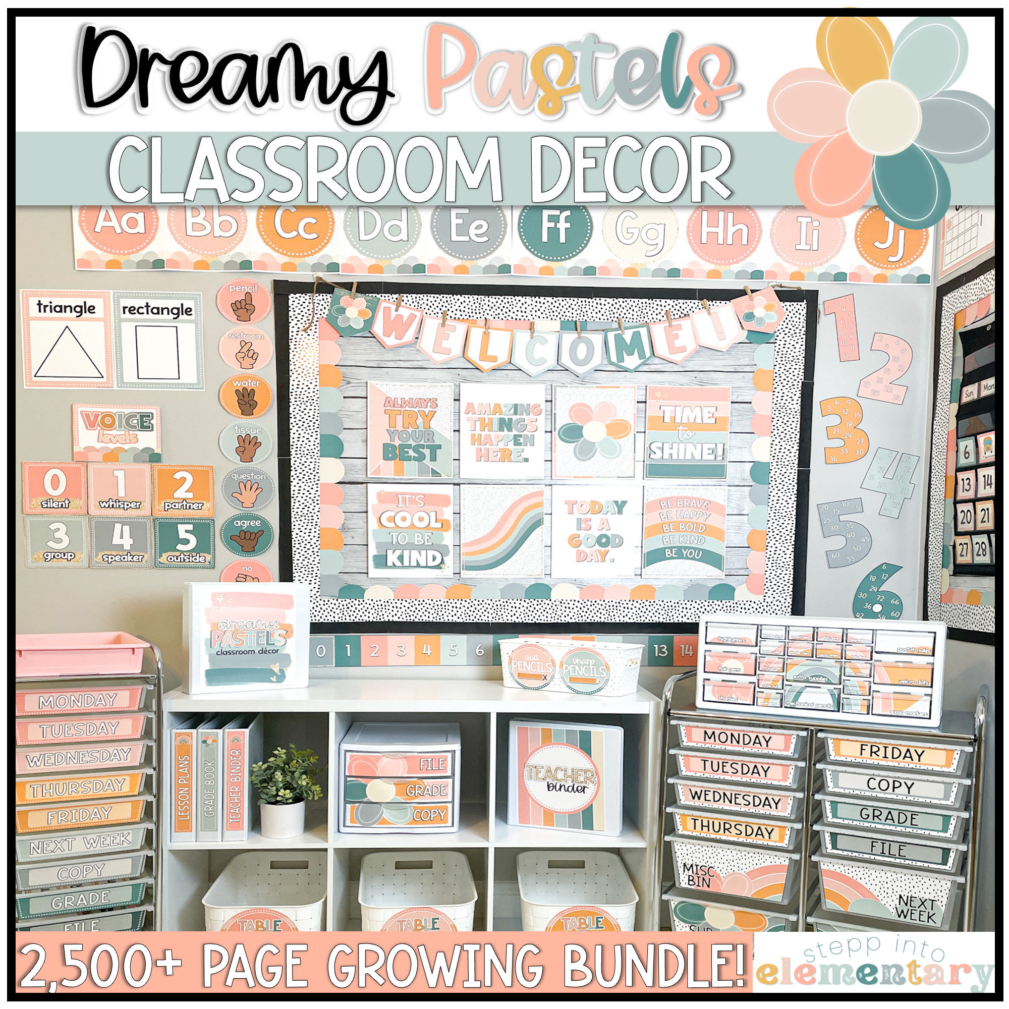 Dreamy Pastels Classroom Decor Bundle | 3000+ Pages (digital Download ...