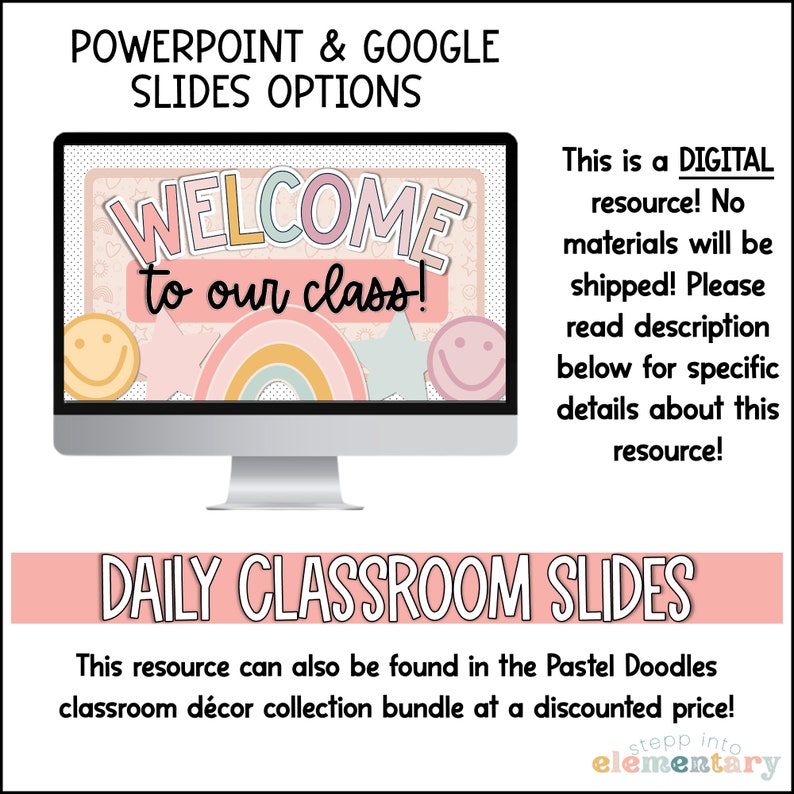 Pastel Doodles Classroom Slides | Teacher Organization (google Slides ...