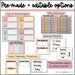 Pastel Doodles Classroom Calendar Set | Pocket Chart Decor (digital ...