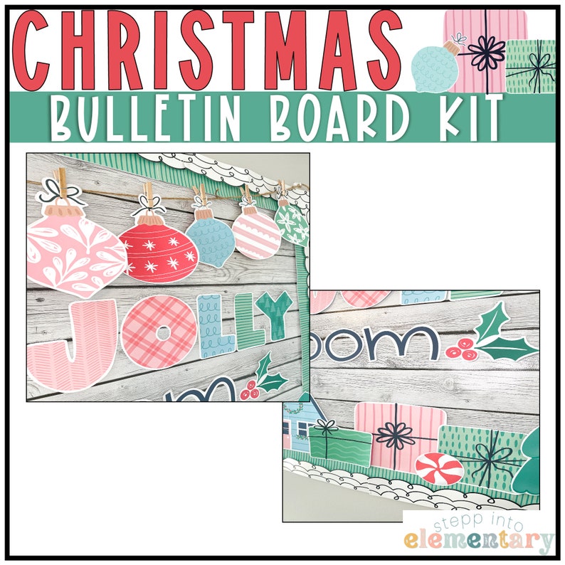 Christmas Bulletin Board Kit December Bulletin Board - Etsy