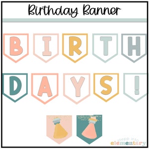 Dreamy Pastels Student Birthday Display | Student Birthdays | Bulletin ...