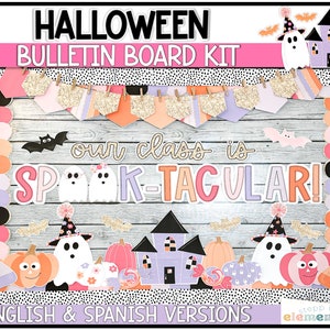 Spooky Halloween Classroom Bulletin Board Kit | English & Spanish ...