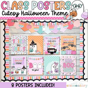 Halloween Classroom Posters Set | Cutesy Halloween Inspirational ...