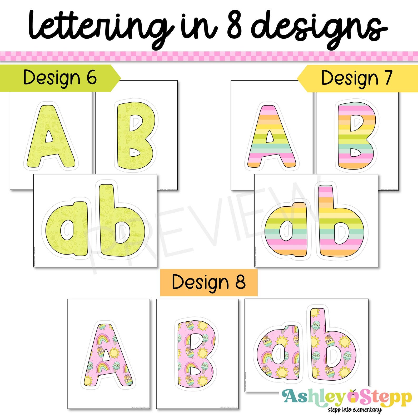 Summer Bulletin Board Letters | Ice Cream Theme Classroom Decor (PDF ...