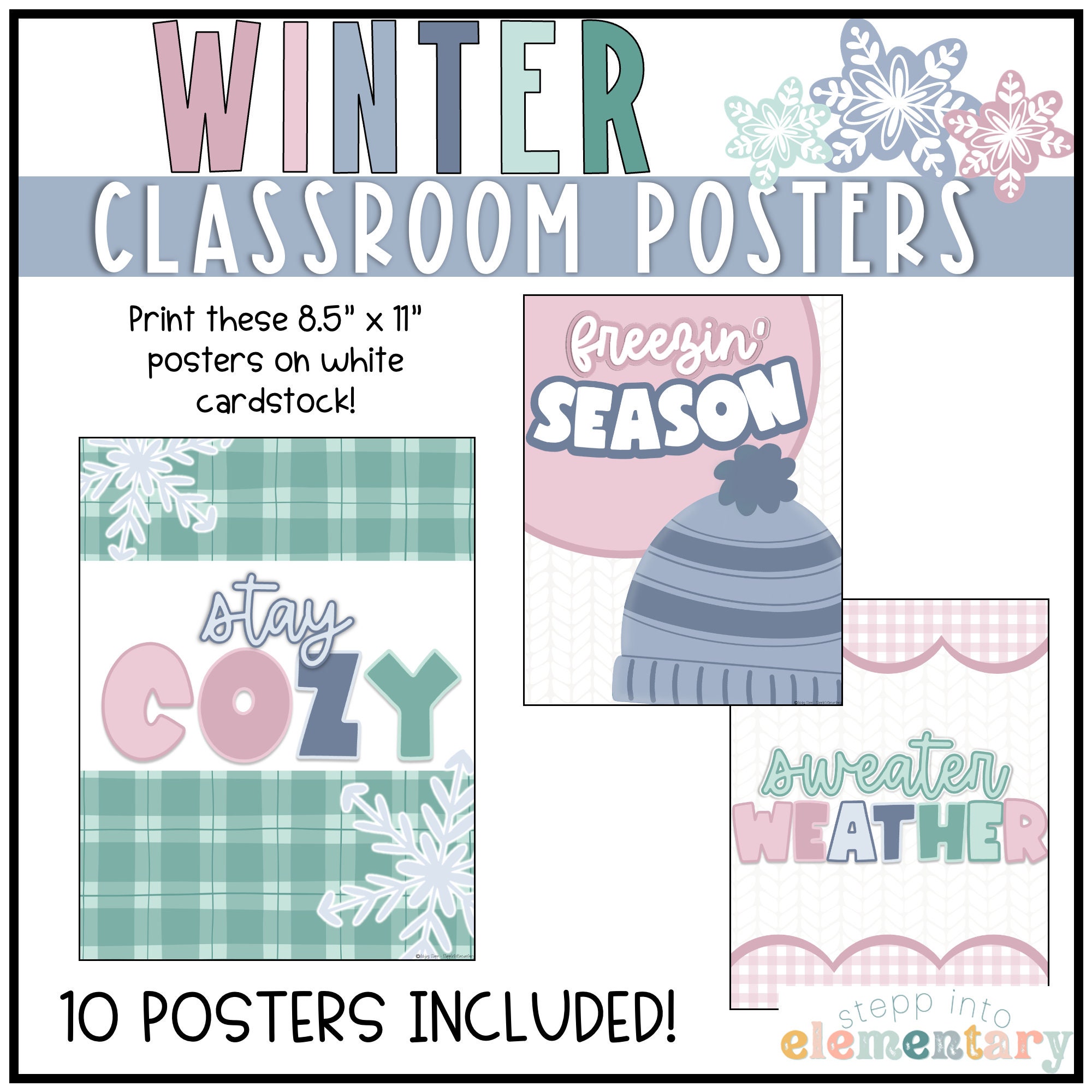 Winter Classroom Decor Posters Digital Posters Winter - Etsy