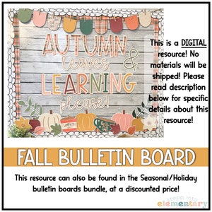 Fall Bulletin Board Kit | Autumn Bulletin Board | Fall Decor | Fall ...