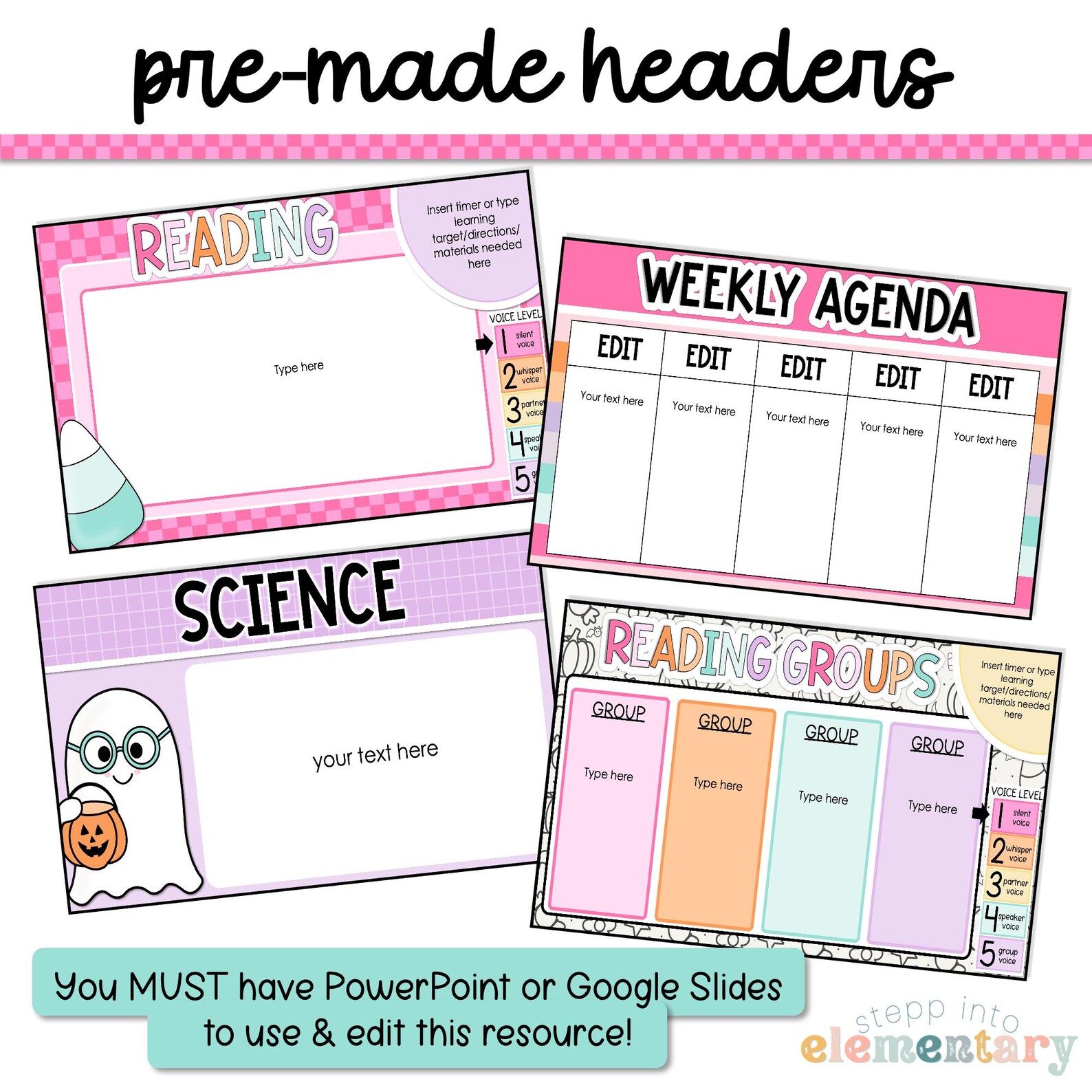 Cutesy Halloween Classroom Slides | 200+ Editable Templates (google ...