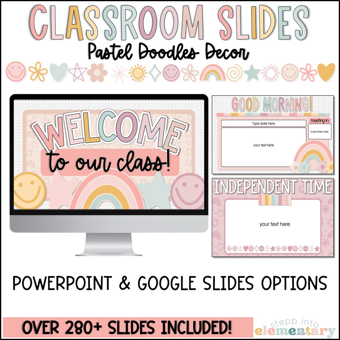 Pastel Doodles Classroom Slides | Teacher Organization (google Slides ...