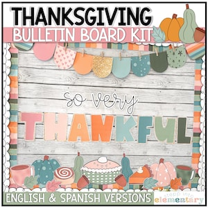Thanksgiving Bulletin Board Kit & Student Activity | November Bulletin ...