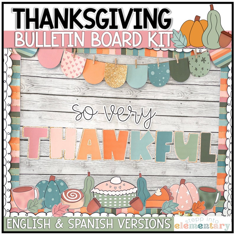 Thanksgiving Bulletin Board Kit | Classroom Decor (digital Download) - Etsy