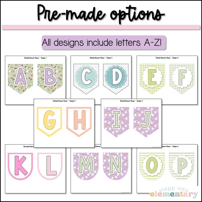 Wildflower Dreams Editable Banner Set | Bulletin Board | Trendy ...