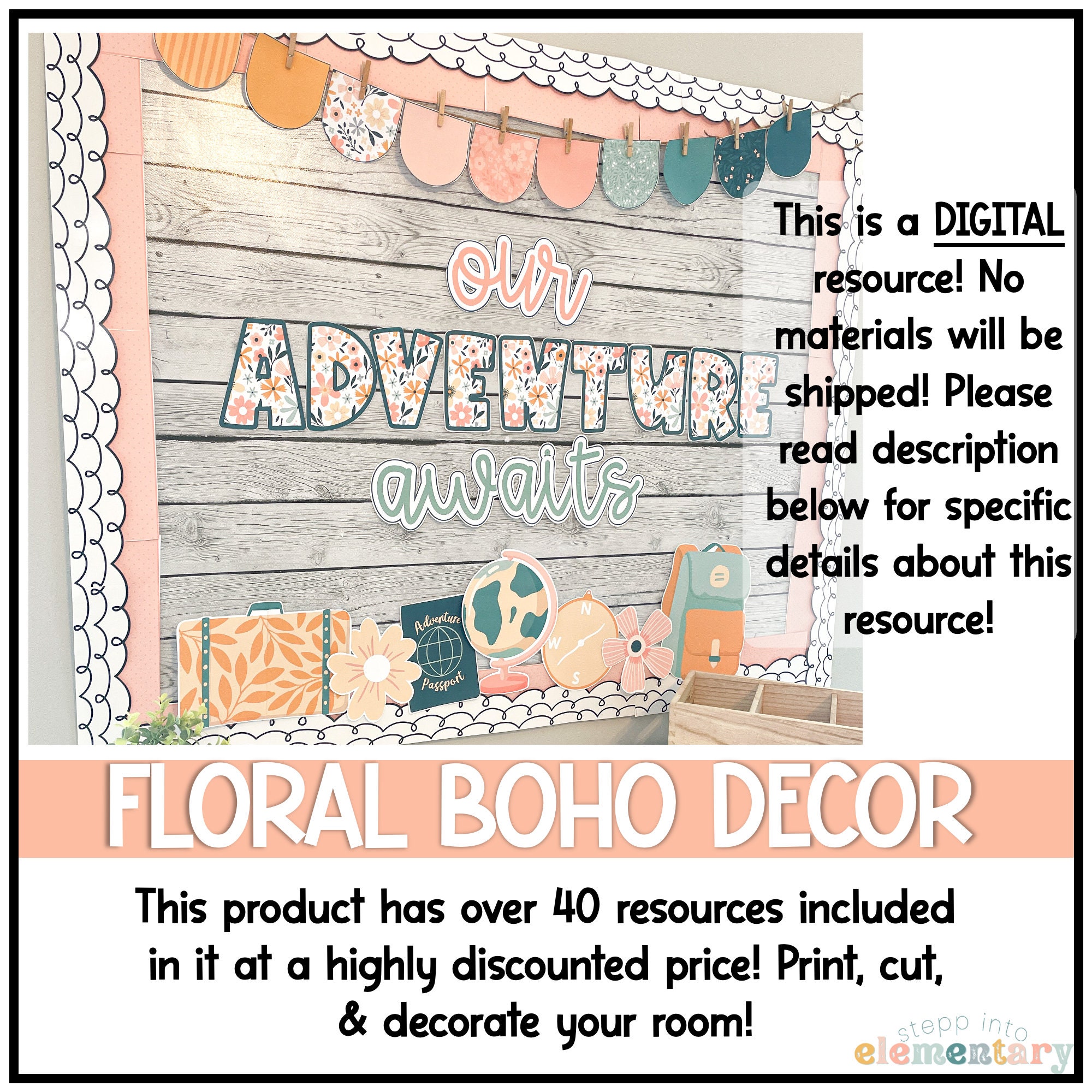 Floral Boho Classroom Decor Boho-themed Classroom Decor - Etsy