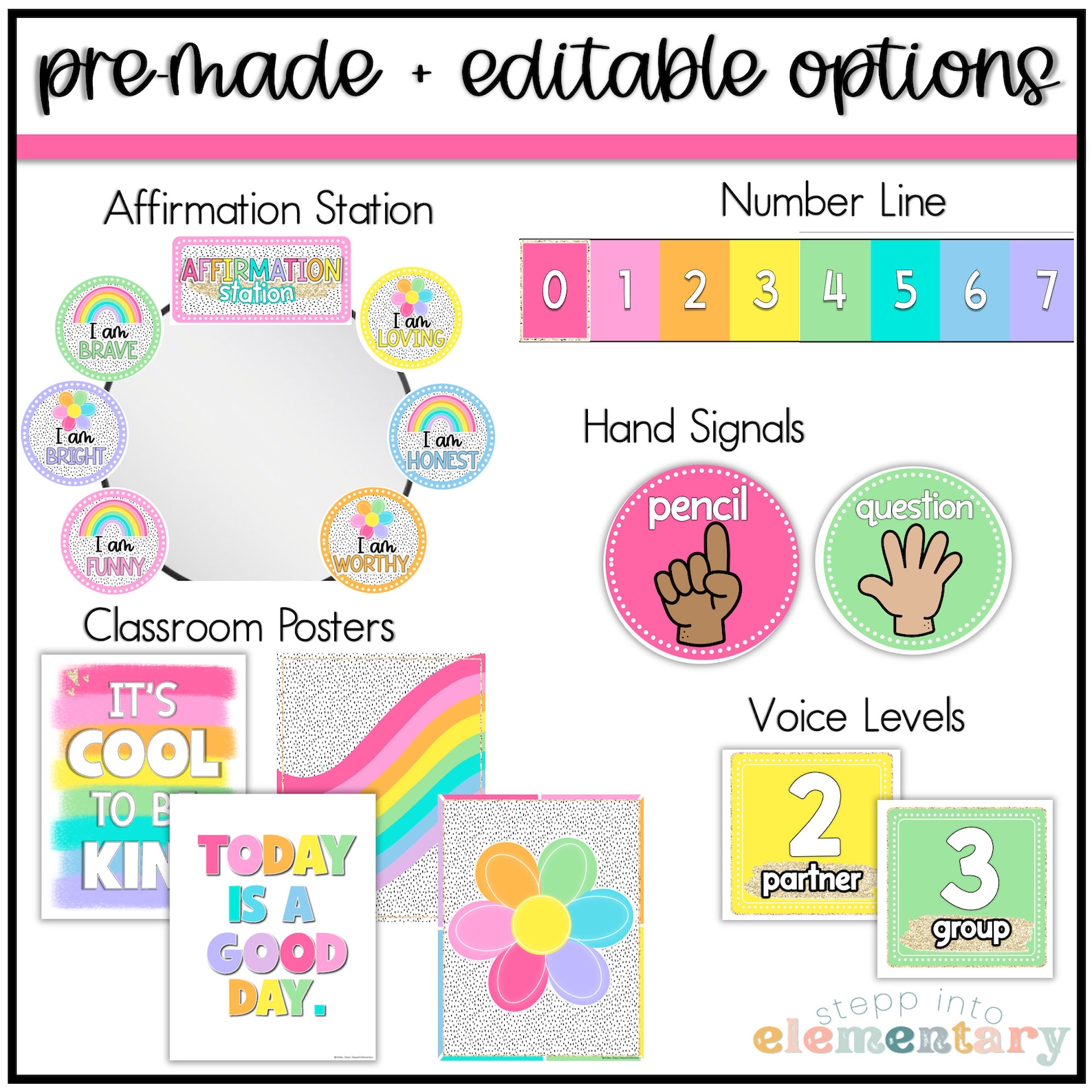 Dreamy Brights Classroom Decor Bundle | 3000+ Pages (digital Download ...
