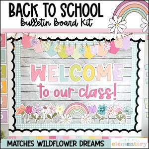 Back to School Bulletin Board Kit | Wildflower Dreams Decor | Bulletin ...