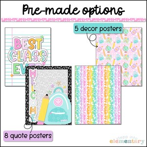 Back to School Classroom Posters Set | Back to School Inspirational ...