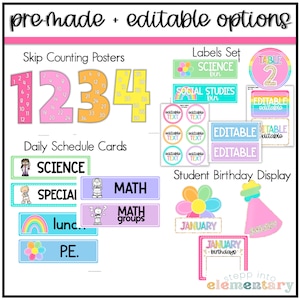 Dreamy Brights Classroom Decor | Trendy + Bright Classroom Decor 3,000 ...