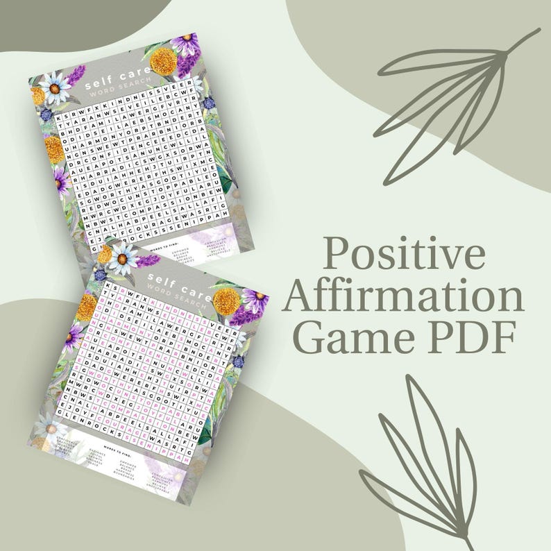 Printable Self Care Word Search Puzzle, Mental Health Worksheet ...