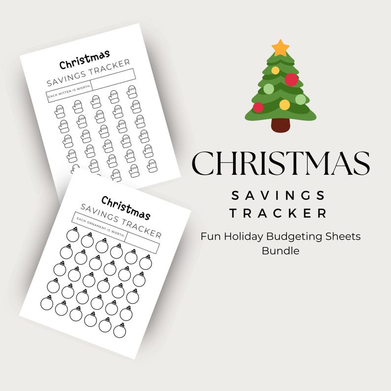 Christmas Savings Tracker Printable Bundle - Fun Holiday Budgeting ...