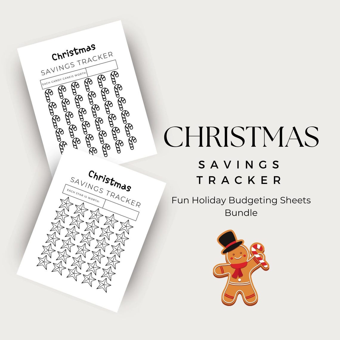 Christmas Savings Tracker Printable Bundle - Fun Holiday Budgeting ...