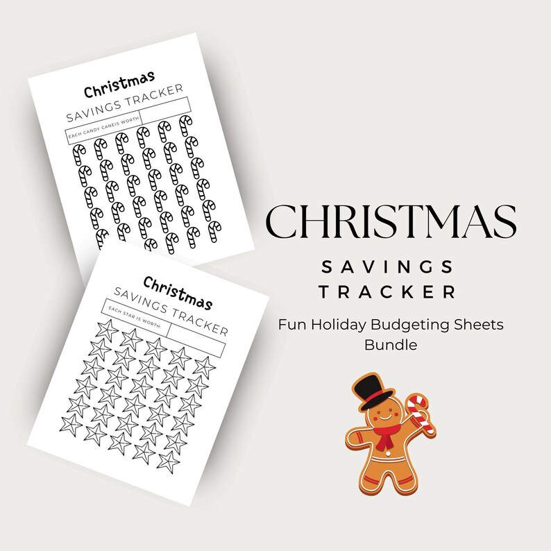 Christmas Savings Tracker Printable Bundle - Fun Holiday Budgeting ...