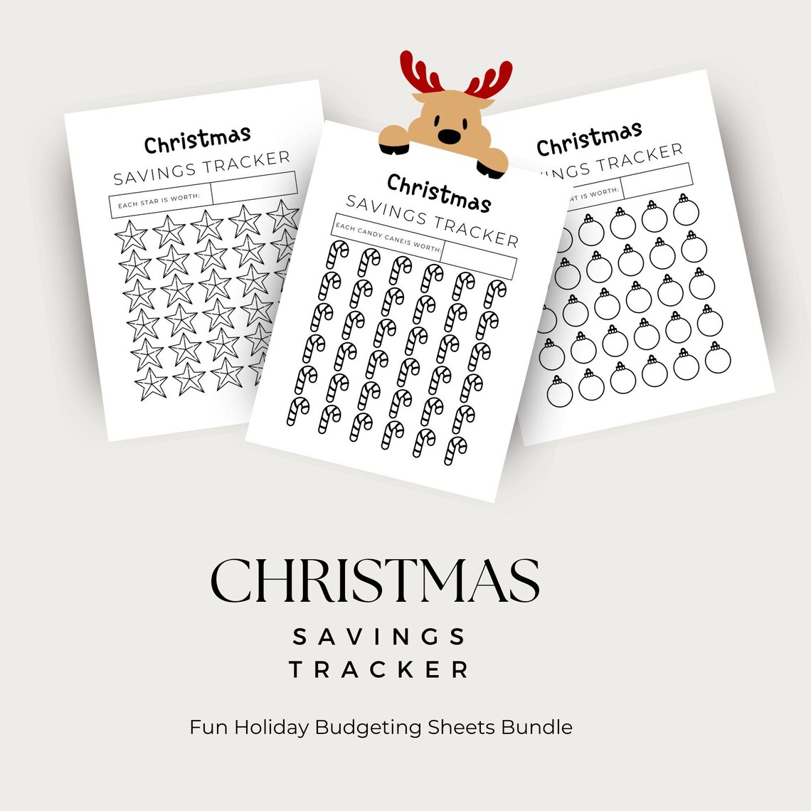 Christmas Savings Tracker Printable Bundle - Fun Holiday Budgeting ...