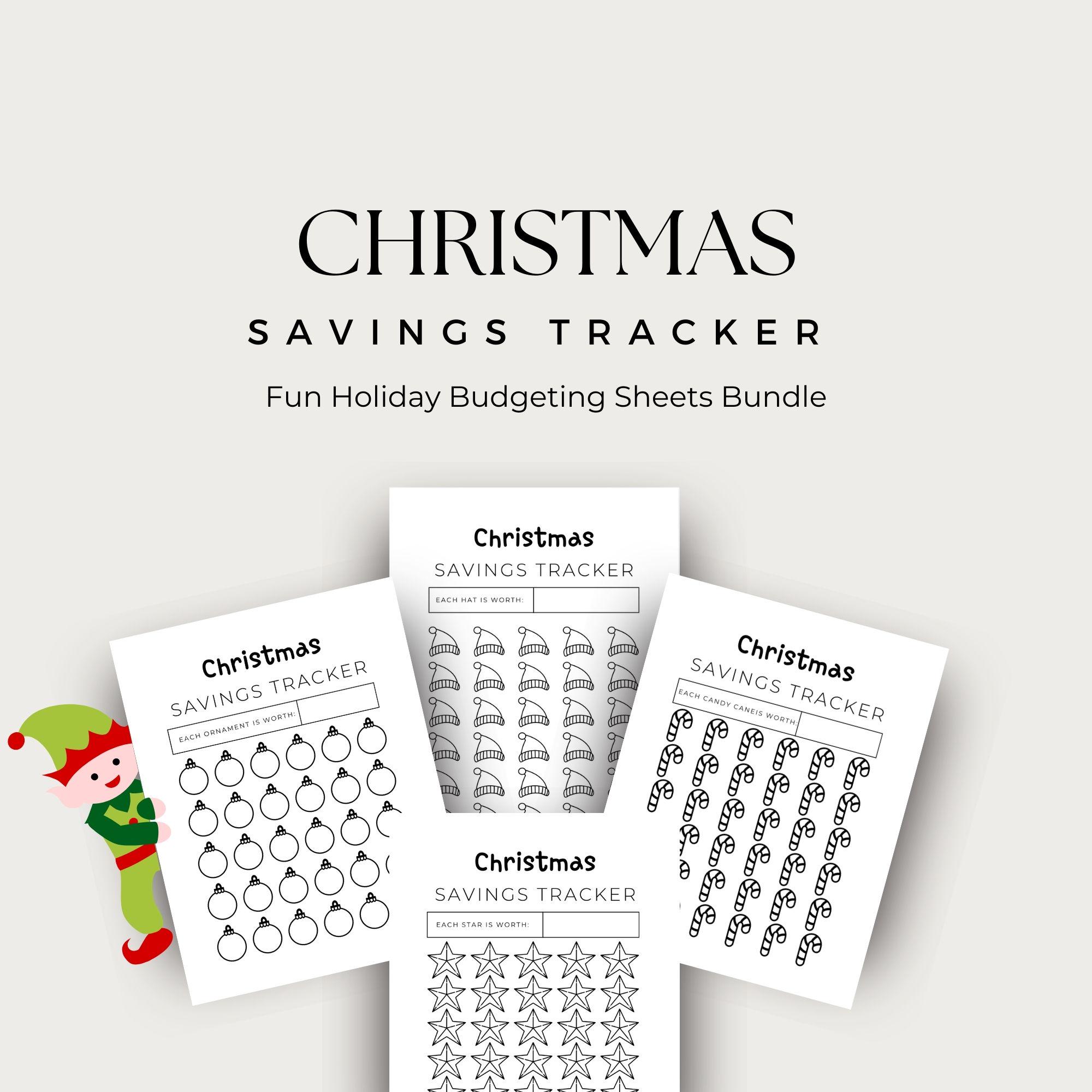 Christmas Savings Tracker Printable Bundle - Fun Holiday Budgeting ...