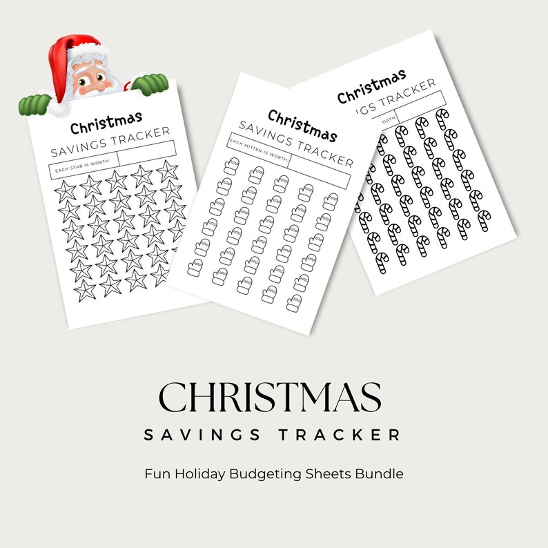 Christmas Savings Tracker Printable Bundle - Fun Holiday Budgeting ...