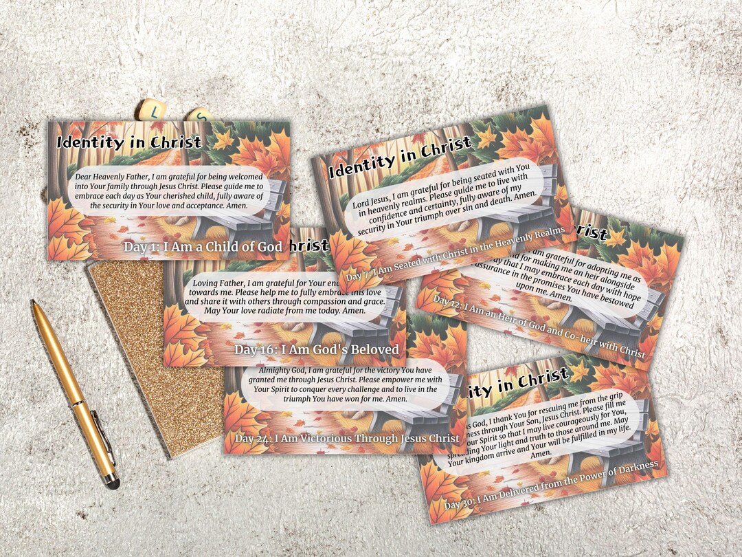 30 Days of Prayer Cards - Identity in Christ | Inspirational Scripture and Reflections for Daily ...