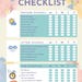 Printable Kids School Day Checklist - Daily Routine Chore Chart for ...