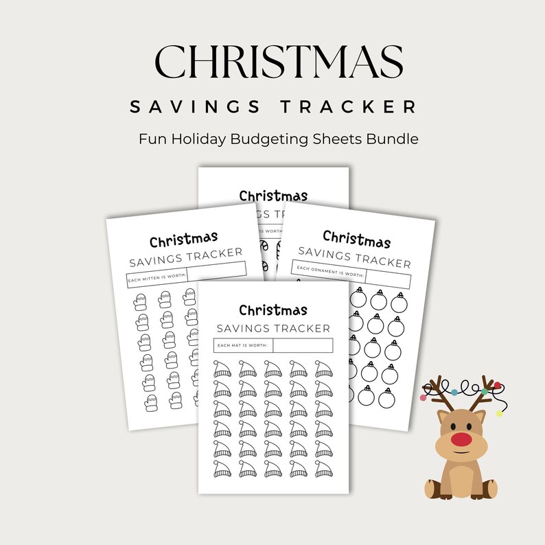 Christmas Savings Tracker Printable Bundle - Fun Holiday Budgeting ...