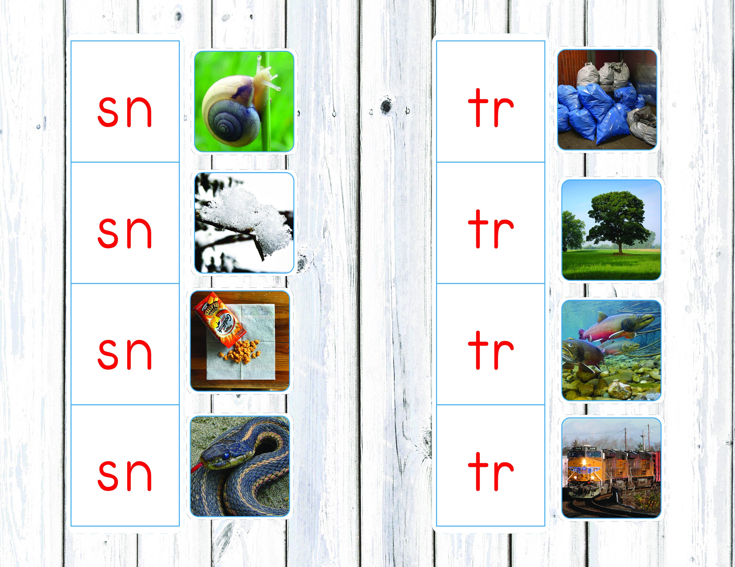 Montessori Initial Blend Matching - Etsy