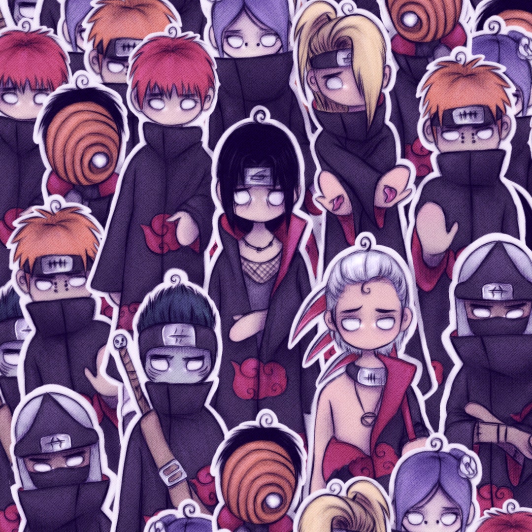 Akatsuki N4ruto/ns Fanart Vinyl Stickers Plushfiends - Etsy