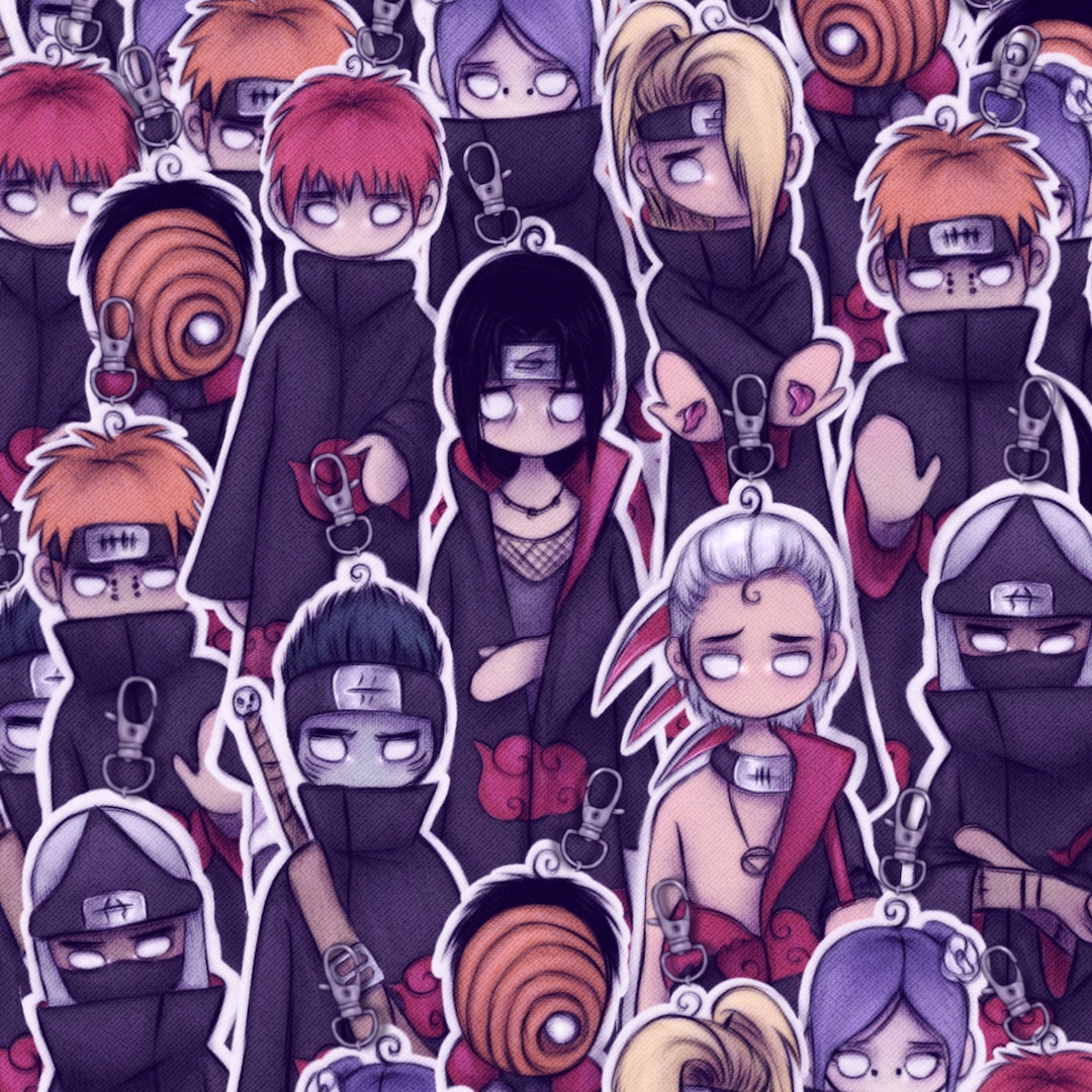 Akatsuki NS Fanart Keychains Plushfiends - Etsy