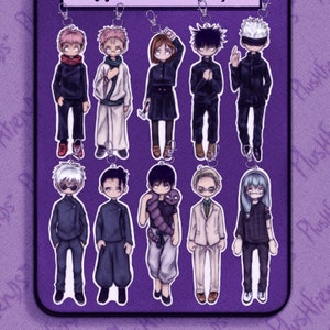 Jujutsu Ka1sen/jjk Fanart Keychains Plushfiends - Etsy
