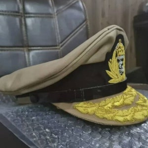 WW2 British Royal Navy Admiral Officer Khaki Hats Caps All Sizes - Etsy