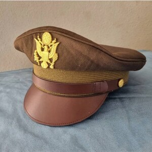 WW2 US Army Officers Uniform Visor Hat Crusher Style Cap - Etsy