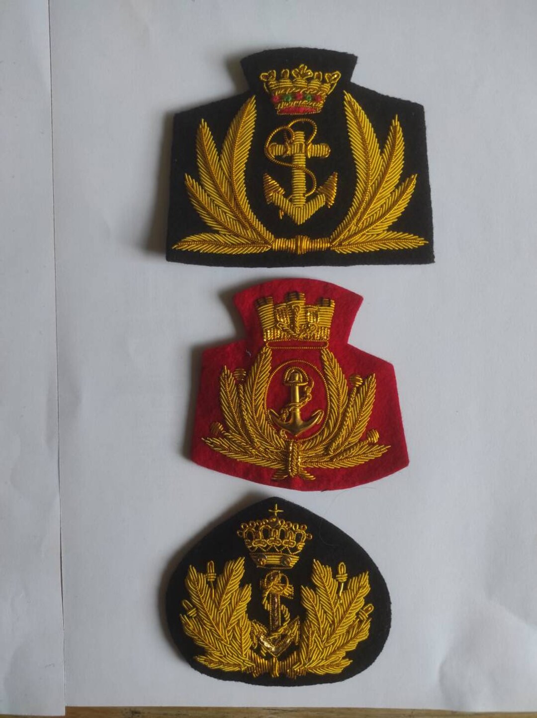 Three Different Navy Badges for Caps - Etsy
