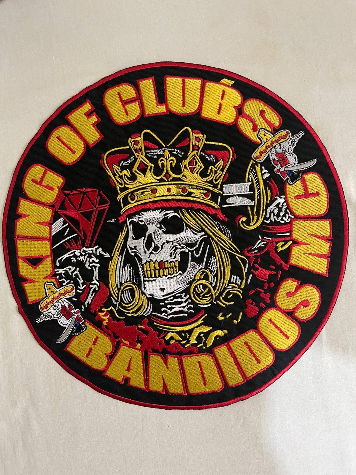King of Clubs Bandidos Mc 35cm Iron on Embroidered Set - Etsy