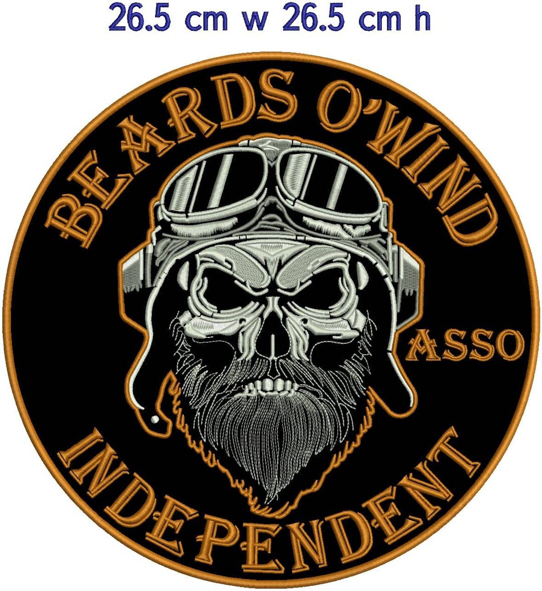 Patches Motorcycle Mc Independent Bikers Patches BEARDS O'WIND ...