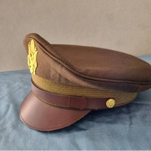 WW2 US Army Officers Uniform Visor Hat Crusher Style Cap - Etsy