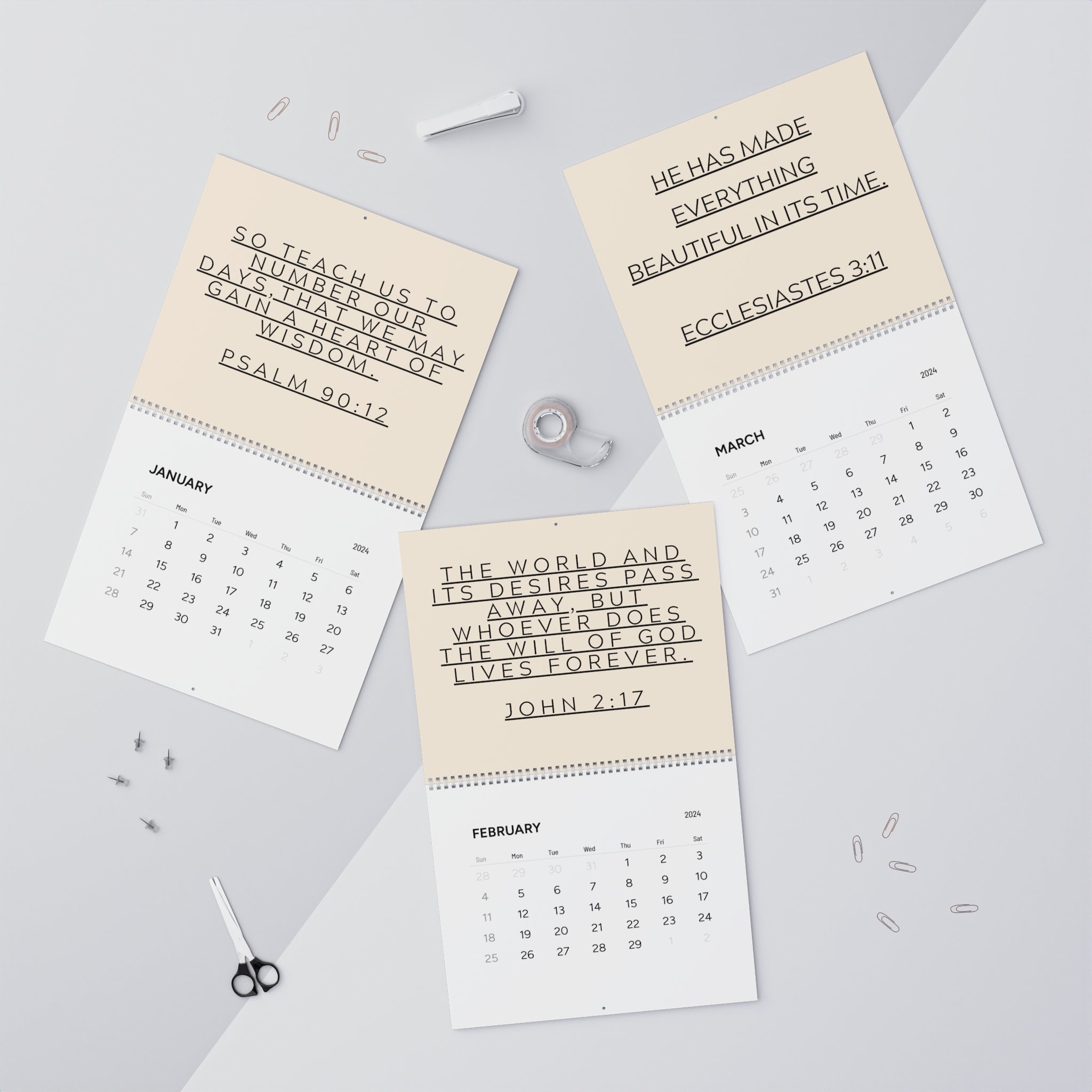 Christian Wall Calendars 2024 | Calendar for Christian | Calendars ...