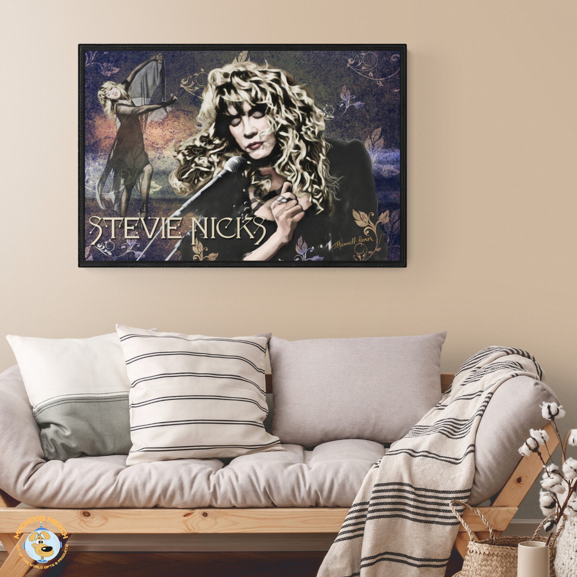 Stevie Nicks Poster Print, Fleetwood Mac Portrait, Rock Band Wall Art ...