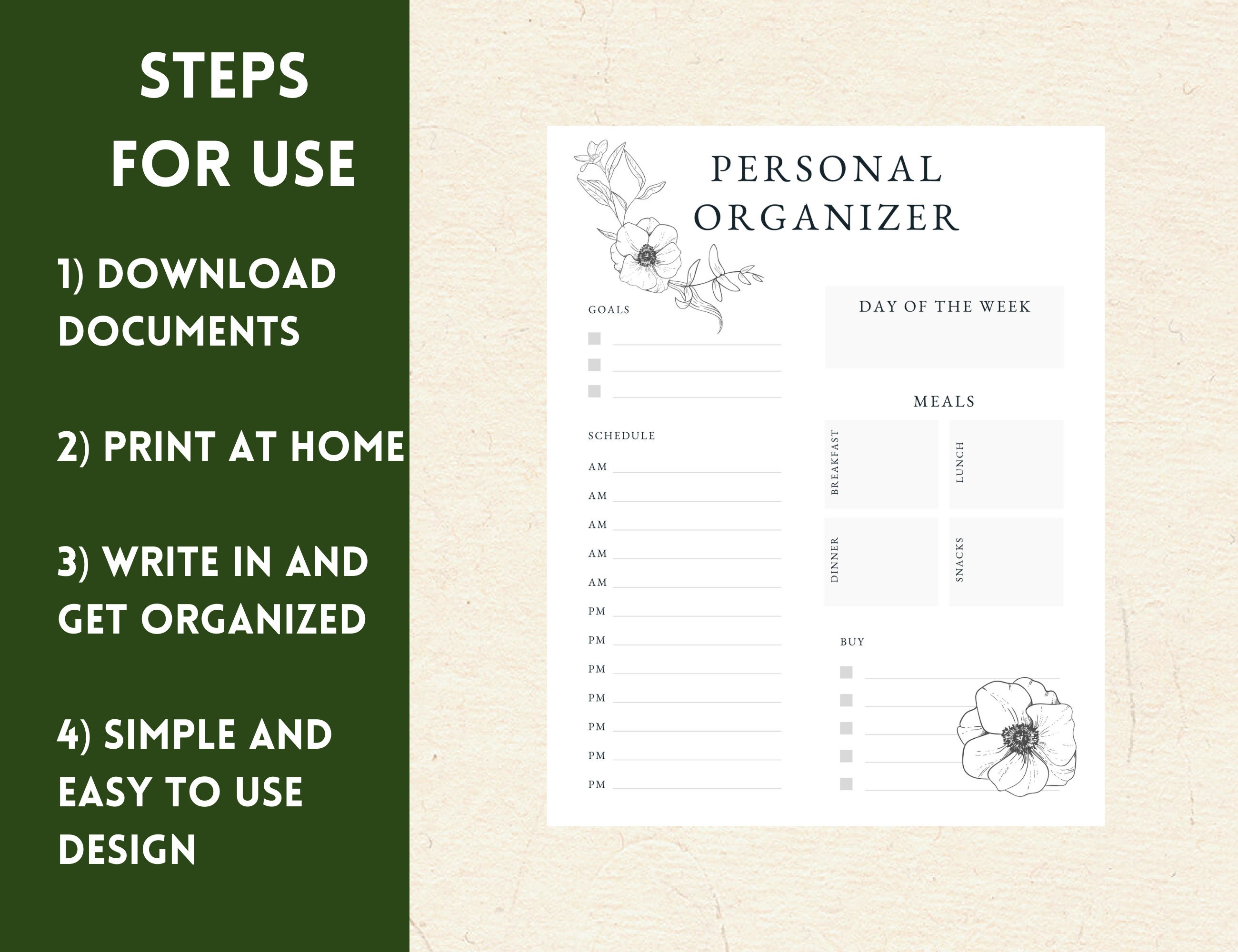 Coloring Page Printable Planner - Etsy