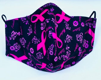 Pink Cancer Mask - Etsy