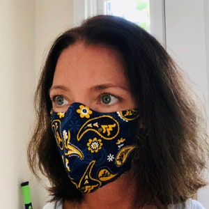 WVU Mask (adjustable Earloops & Nose Wire) - Etsy