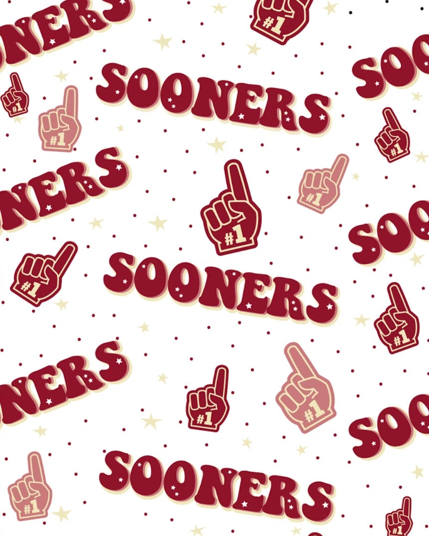 University of Oklahoma Hair Bow Boomer Sooner Bow Crimson and Cream Bow ...