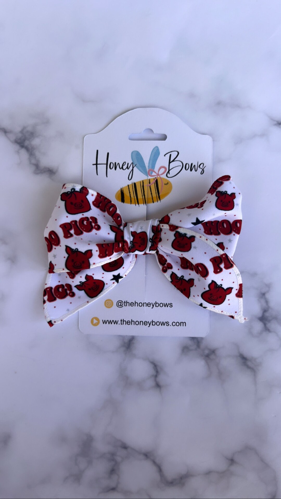Arkansas Razorback the Honey Bows Hair Bow Newborn to 4 Years Woo Pig ...
