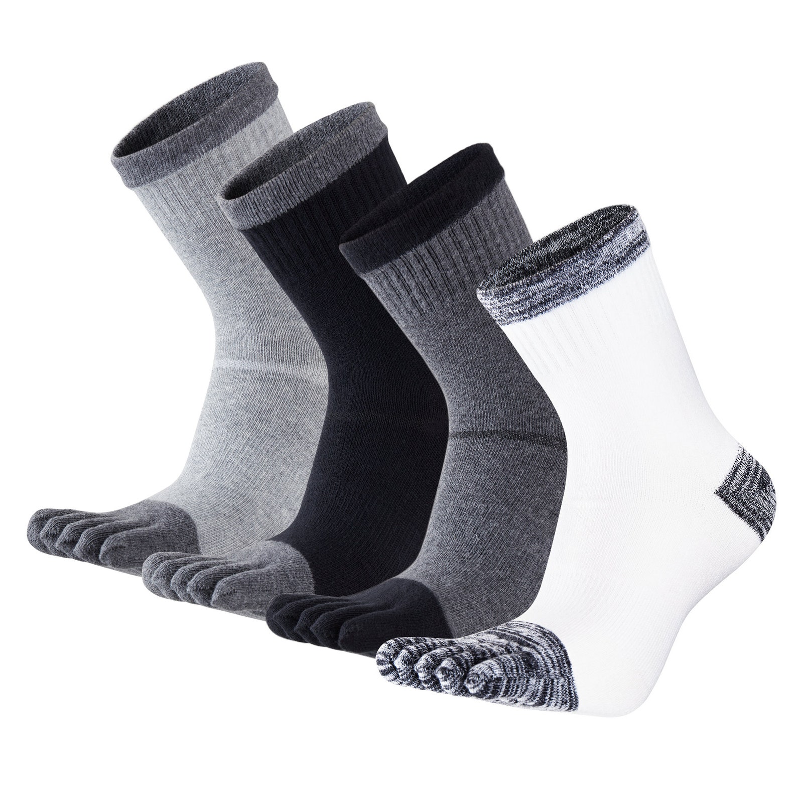 4 Pairs / Soxsense Toe Socks With Premium Cotton Toe Socks for Running ...