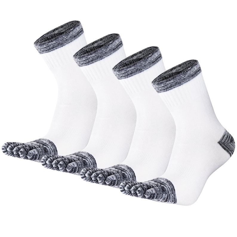 4 Pairs Premium Cotton Toe Socks - Running, Walking (size 6-9.5) - Etsy