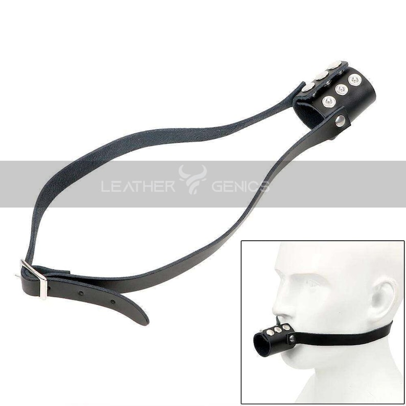 Leather Bdsm Open Mouth Gag Bondage Gear Penis Dildo Gag Etsy Australia